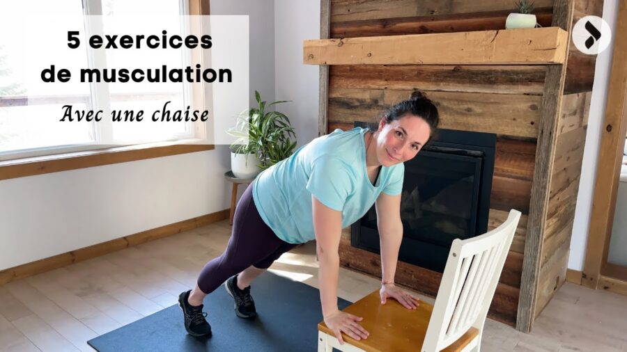 5 exercices de musculation avec une chaise - Les Radieuses Magazine